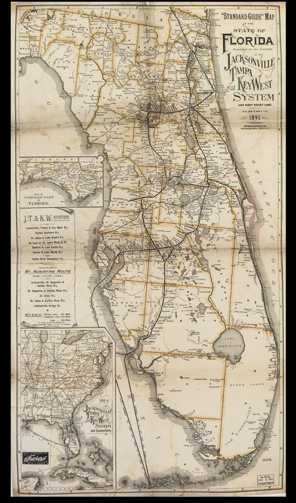 Standard Guide 1891 Map of Florida – Historical Society of Palm Beach ...